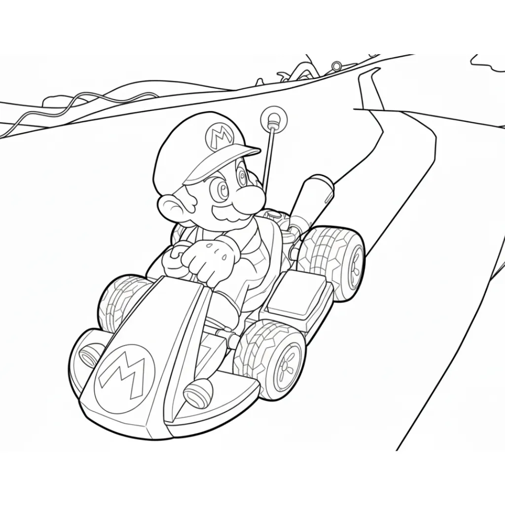 15 Mario Kart Para Colorear - ¡Pisa El Acelerador Creativo!