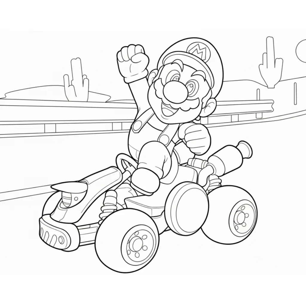 15 Mario Kart Para Colorear - ¡Pisa El Acelerador Creativo!