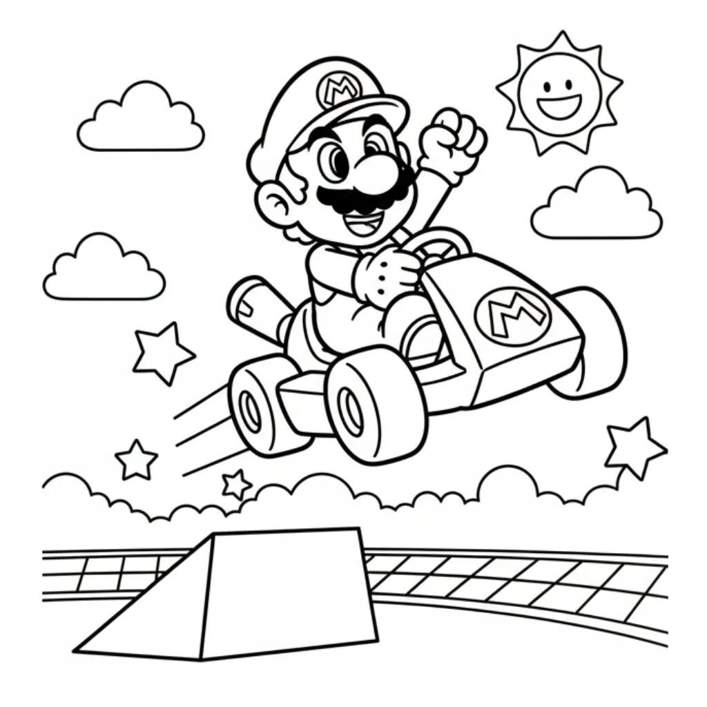 15 Mario Kart Para Colorear - ¡Pisa El Acelerador Creativo!