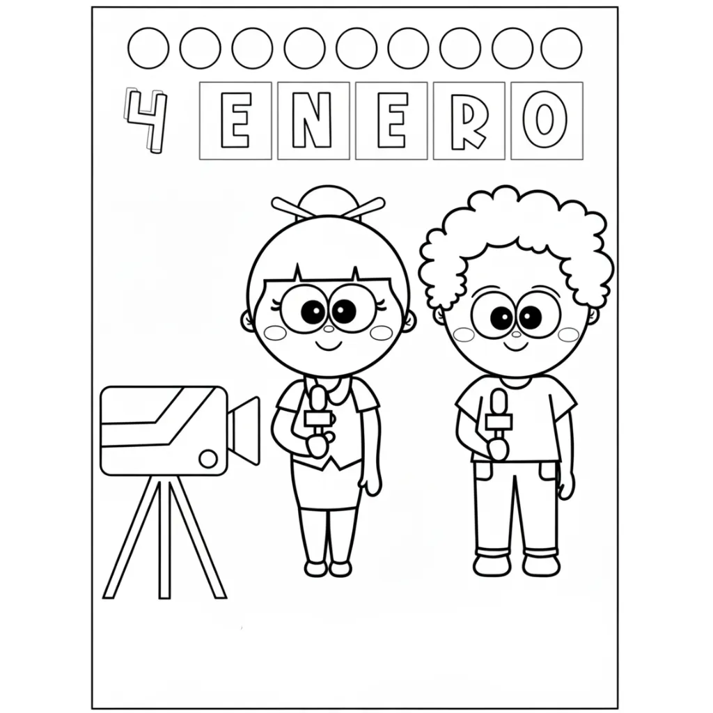 19 Portadas De Enero Para Colorear - ¡Inicia Un Año Radiante