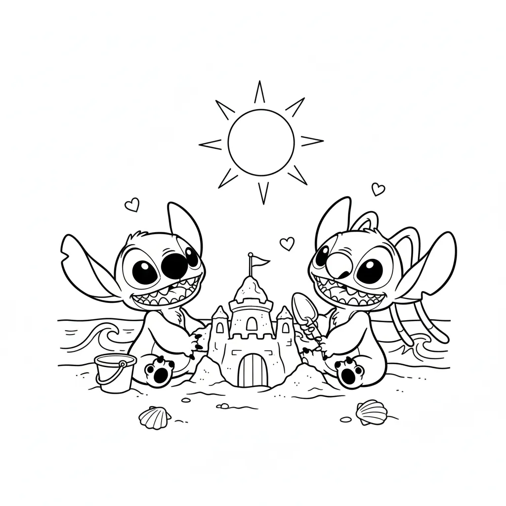 17 Stitch Y Angel Para Colorear - ¡Dúo Cósmico En ColorearM!