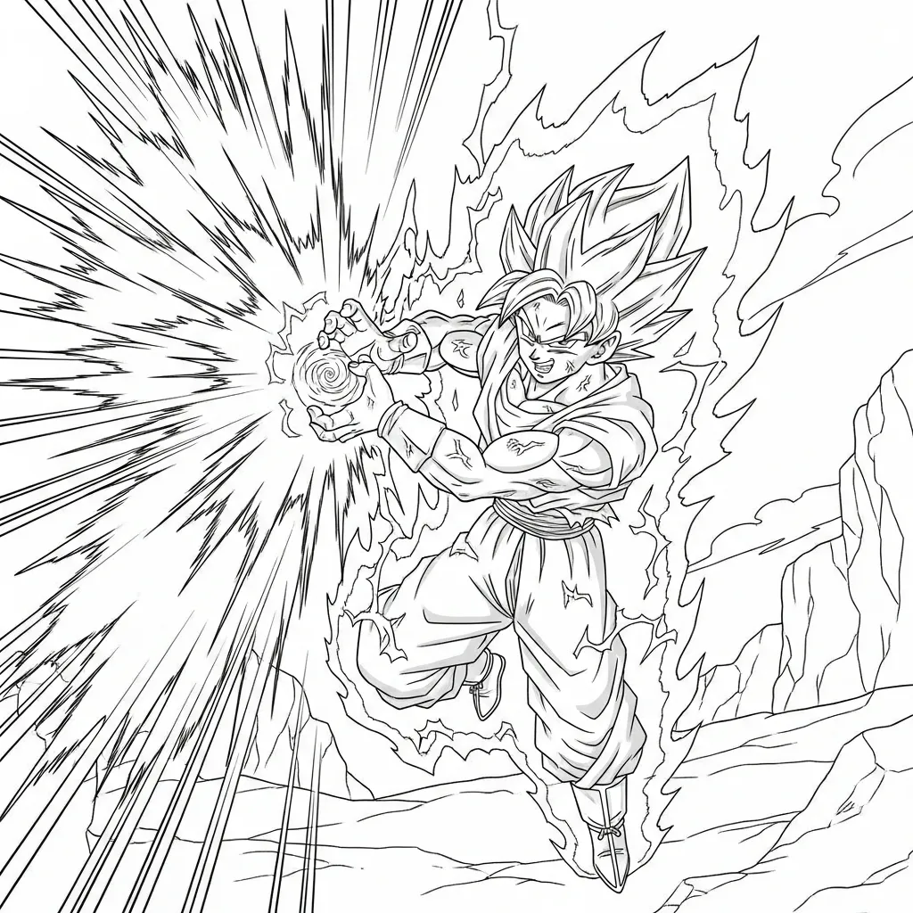 37 Goku Coloring Pages - Feel the Saiyan Power! ColorearM.com
