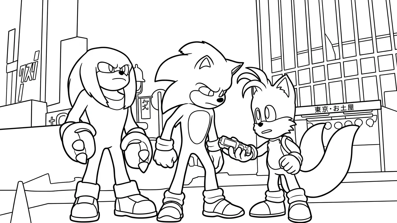 44 Sonic 3 Coloring Pages - Experience the Duel of Light and Shadow